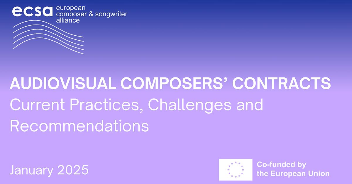 ECSA publishes Report on Audiovisual Composers' Contracts • News • ECSA ...