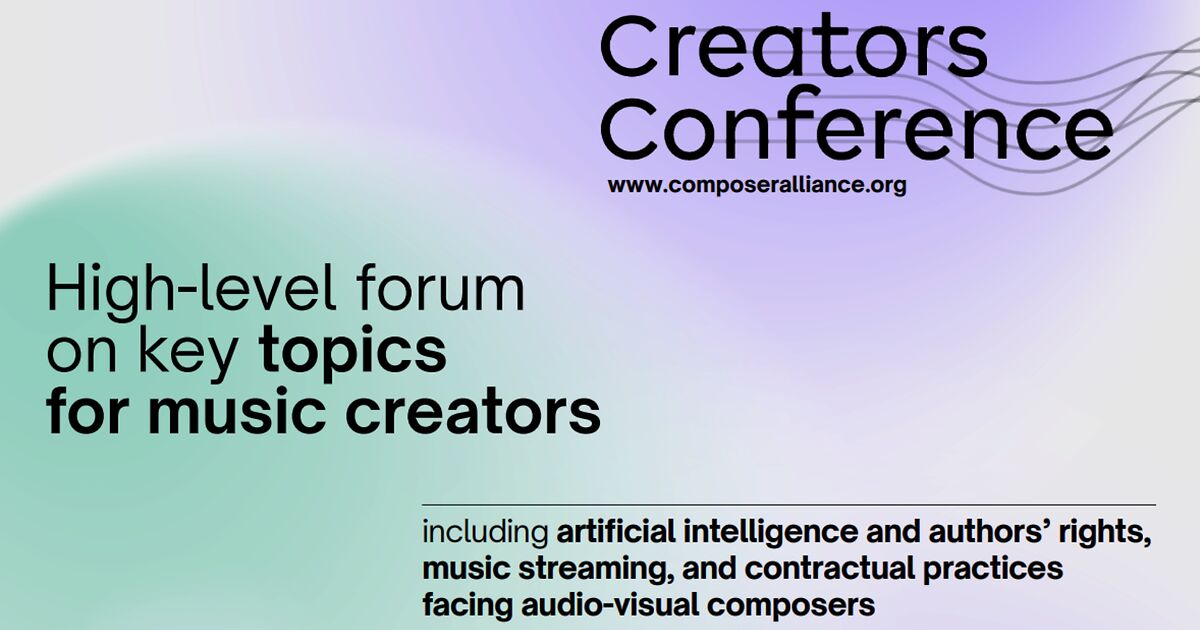 Creators Conference 2025 • Events • ECSA - European Composer ...