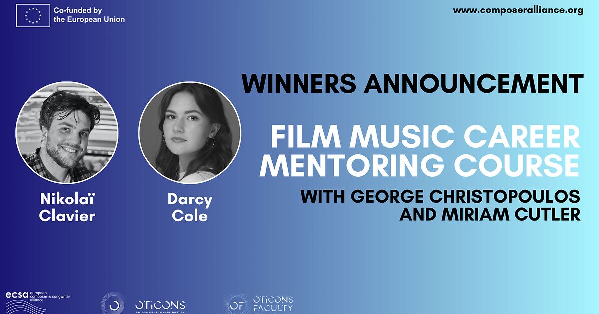 Winners announced for the “Film Music Career Mentoring for European ...